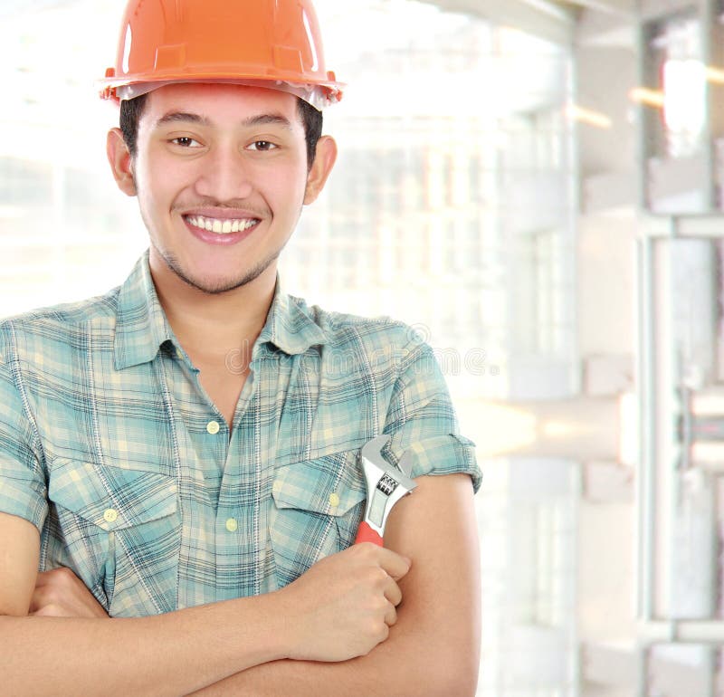 Worker portrait stock image. Image of plant, safety, steel - 27453723