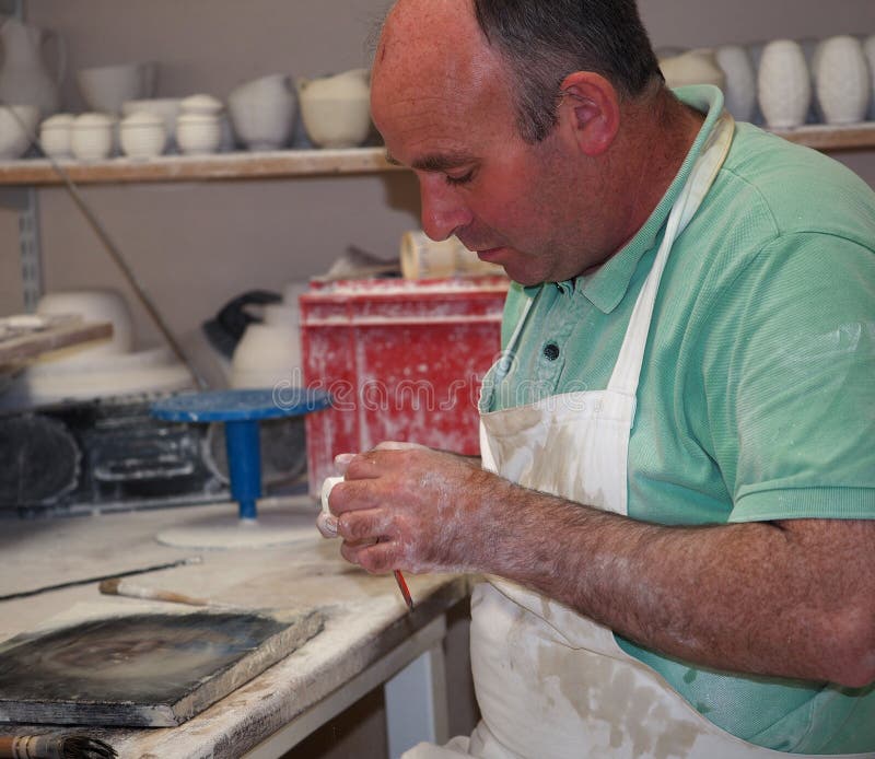 Worker at Pottery in Northern Ireland Editorial Image - Image of craft ...