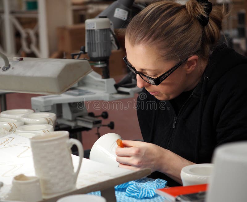 Worker at Pottery in Northern Ireland Editorial Stock Image - Image of ...