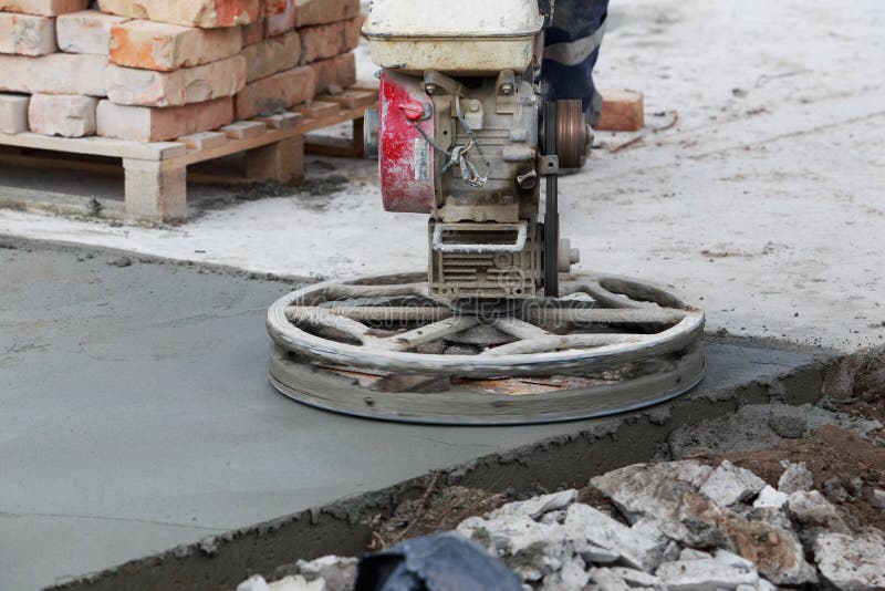 Tool for Smooth Concrete Surface Stock Photo - Image of site, building ...