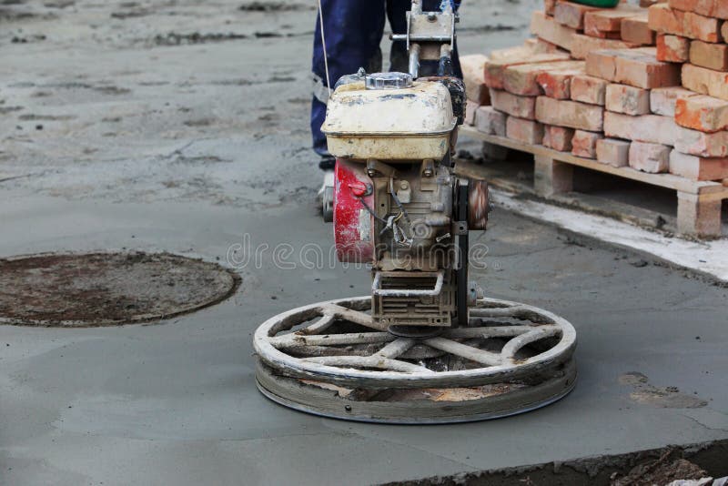 Tool for Smooth Concrete Surface Stock Image - Image of grinding ...