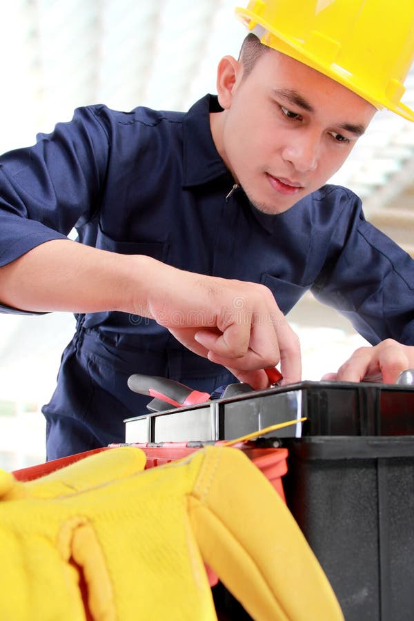 Worker prepare equipment stock photo. Image of repair - 29062656