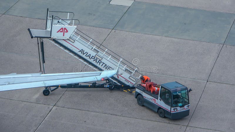 Air Stairs Plane Mobile Stairway Steps To Aircraft Stock Image - Image ...