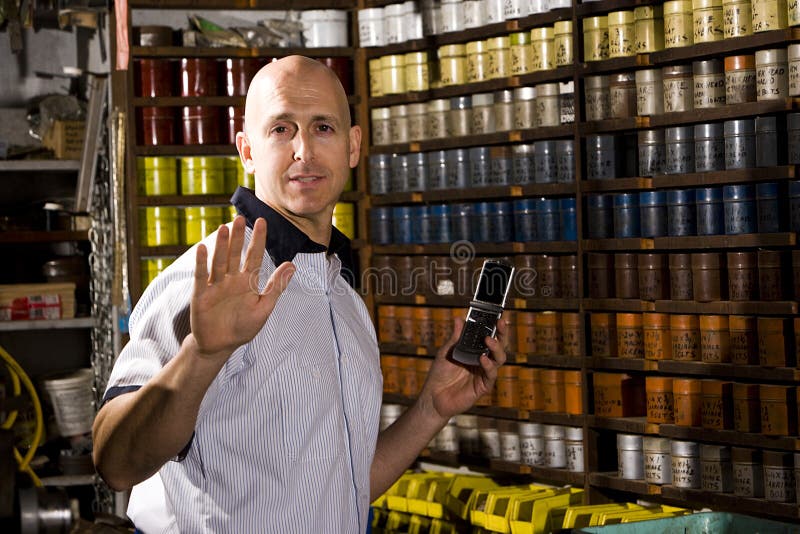 Worker in printshop stock photo. Image of bottles, rows - 10692212