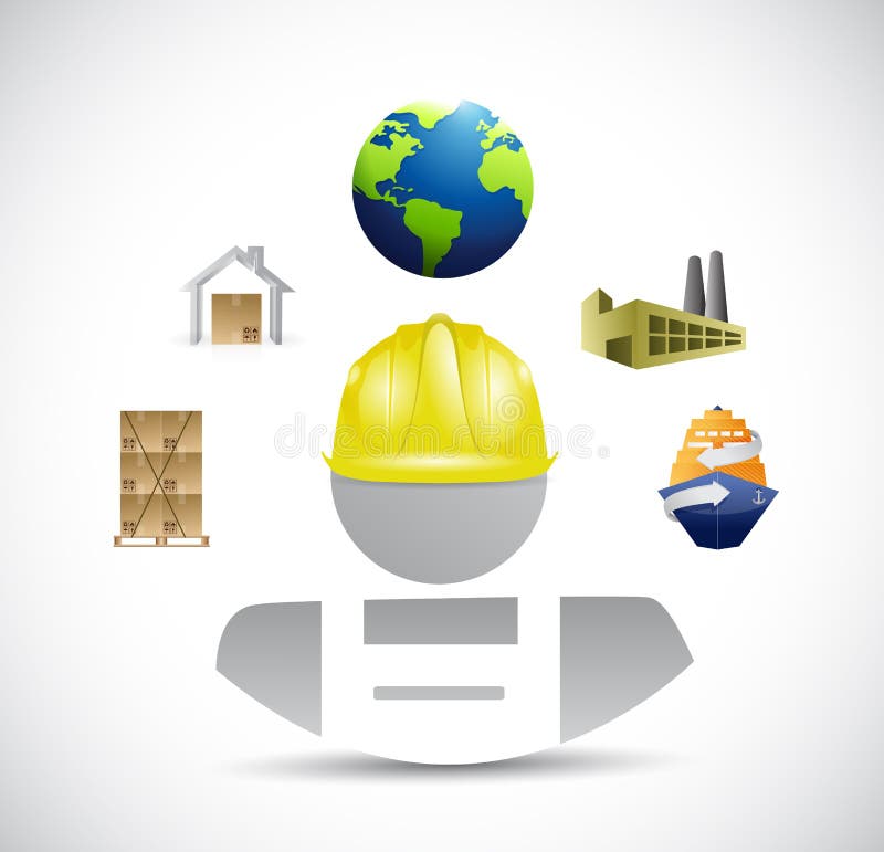 Worker in the Product Logistics Industry Stock Illustration ...