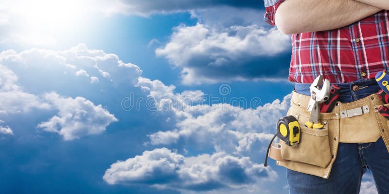 Worker and Professional Builder Stock Photo - Image of screwdriver ...