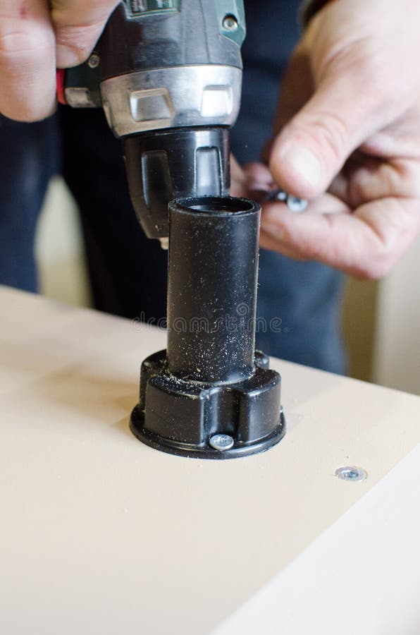 A Man Works in a Carpentry Workshop. Stock Photo - Image of ...