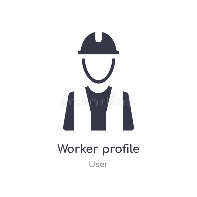 Worker Profile Icon. Isolated Worker Profile Icon Vector Illustration ...