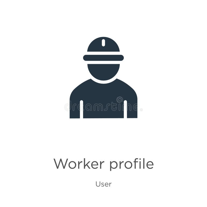 Worker Profile Icon Vector. Trendy Flat Worker Profile Icon from User ...