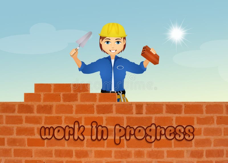 Worker in progress stock illustration. Illustration of fatigue - 81645544