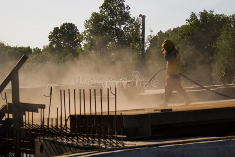 Construction Worker and Dust Mask Stock Photo - Image of builder, eyes ...