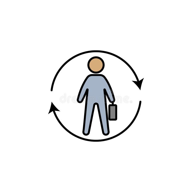 Worker, Refresh Colored Icon. Can Be Used for Web, Logo, Mobile App, UI ...