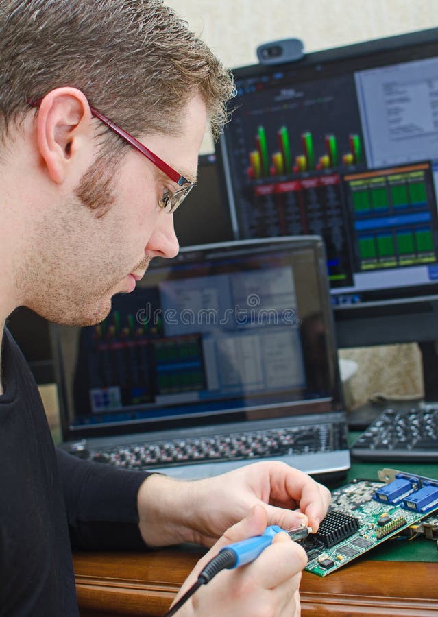 Computer Repair stock photo. Image of working, customer - 33211098