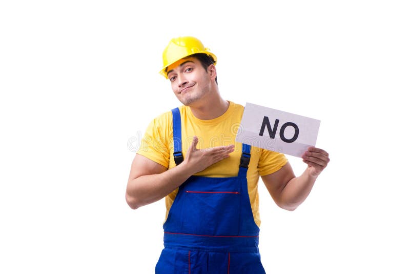 Worker Responding Negatively No Isolated Stock Image - Image of ...