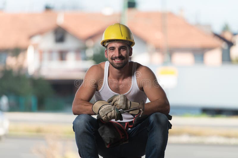 Worker Resting Sitting Brick Stock Photos - Free & Royalty-Free Stock ...