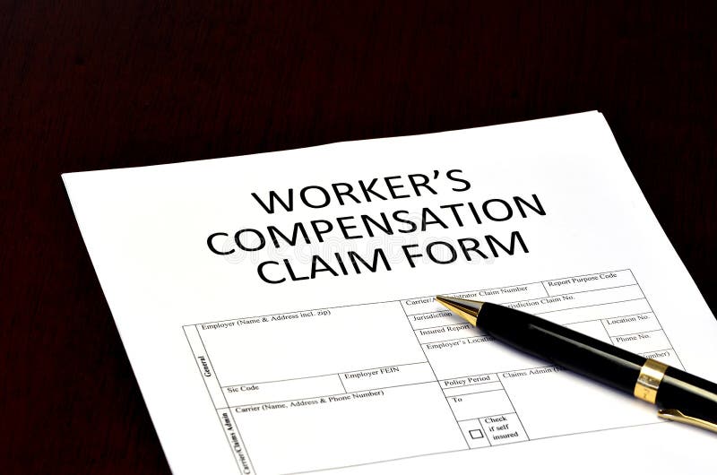 Workmen Compensation Injury Claim Form Stock Photo - Image of writing ...