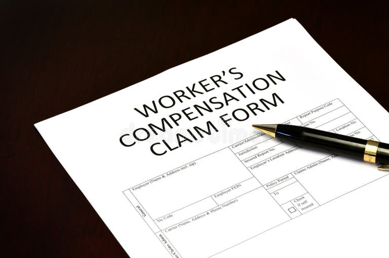 Worker`s Compensation Claim Form Application Stock Photo - Image of ...