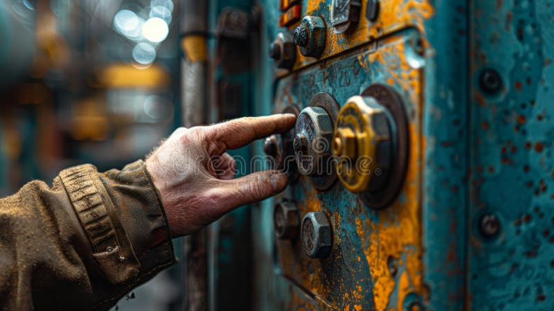 Worker's Hand Operating Industrial Control Panel Stock Photos - Free ...
