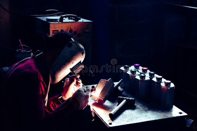 Worker& X27;s Mask To Protect Against Fire Stock Image - Image of ...
