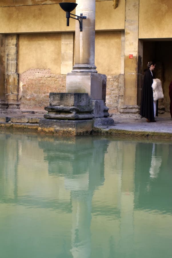 Sacred Pool at the Roman Baths Stock Photo - Image of united, bath ...