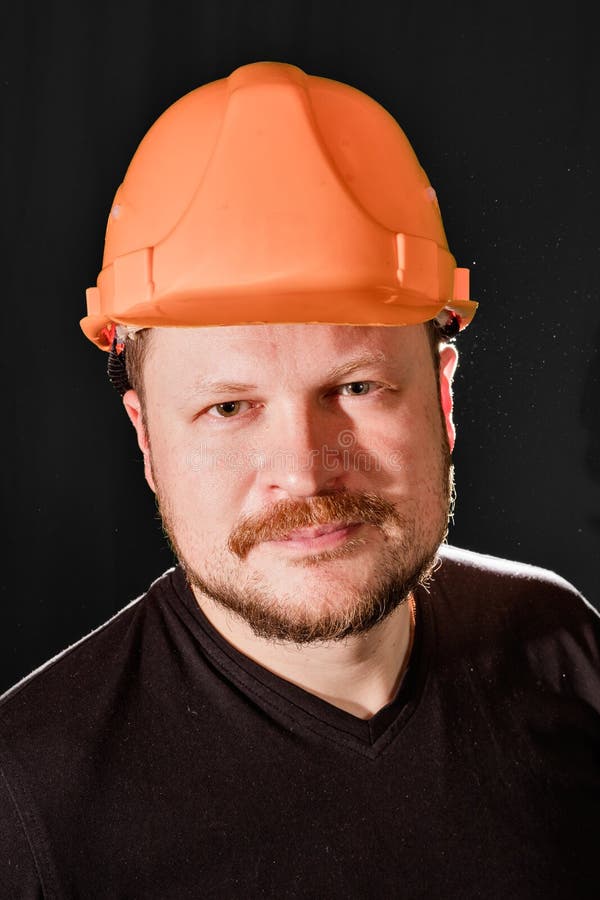 Worker in Safety Helmet Portrait Stock Image - Image of contractor ...