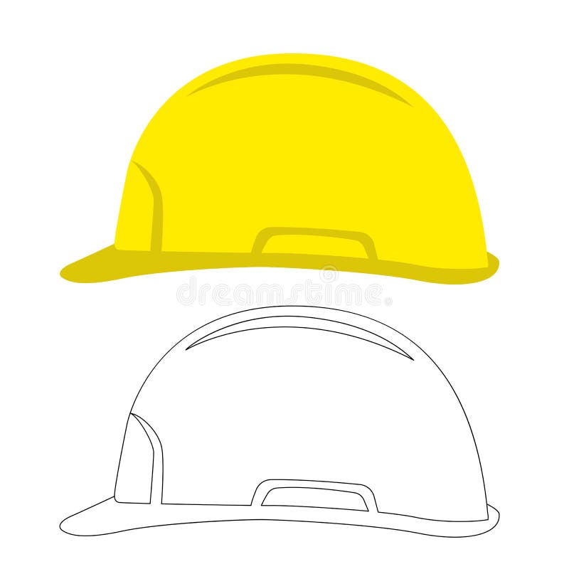 Worker Safety Helmet, Vector Illustration.flat Set Stock Vector ...