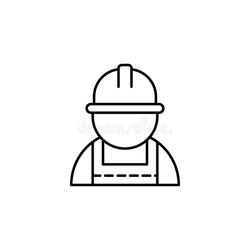 Worker, Safety Icon. Simple Line, Outline Vector Elements of Safety at ...