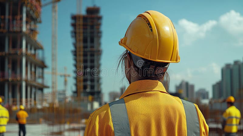 The Worker is a Safety Officer or Civil Engineer. the Room Has a Copy ...