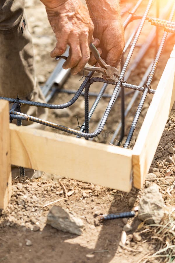 Worker Securing A Safety Rope Stock Image - Image of chainsaw, cutter ...