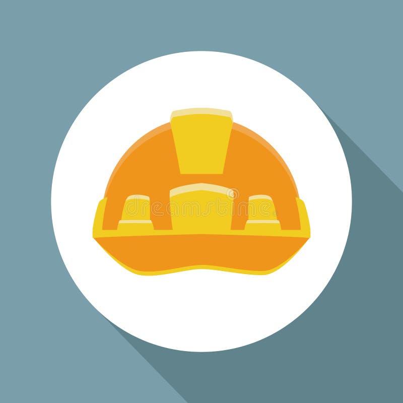 Worker Security Helmet Vector Ilustration Icon Urban Stock Vector ...