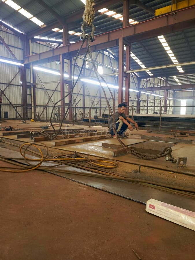 Worker on the ship editorial image. Image of beam, roof - 378693295