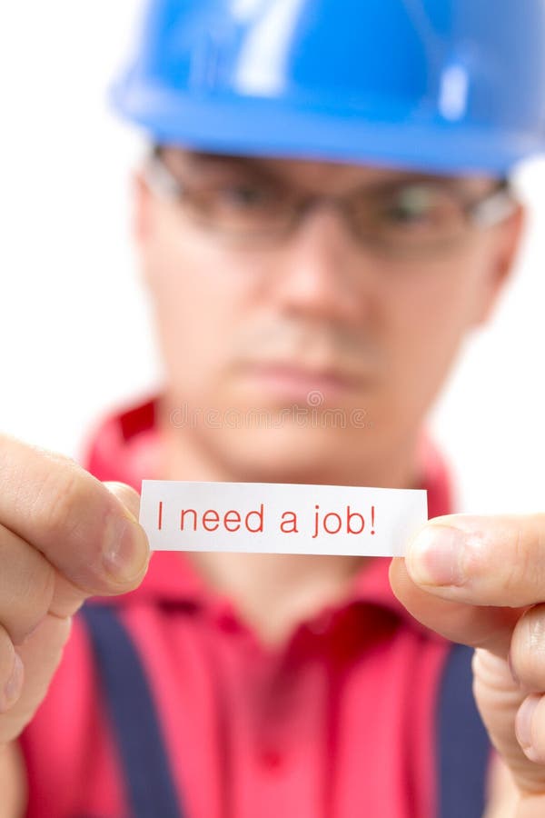 Worker with sign stock image. Image of isolated, male - 36315103