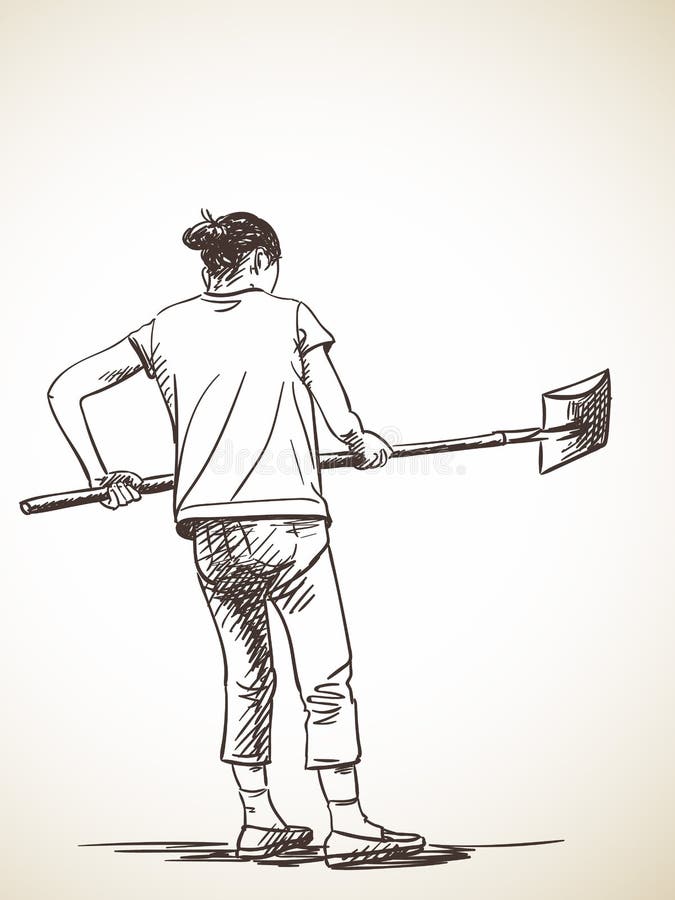 Freehand People Working Drawing Stock Illustrations – 99 Freehand ...