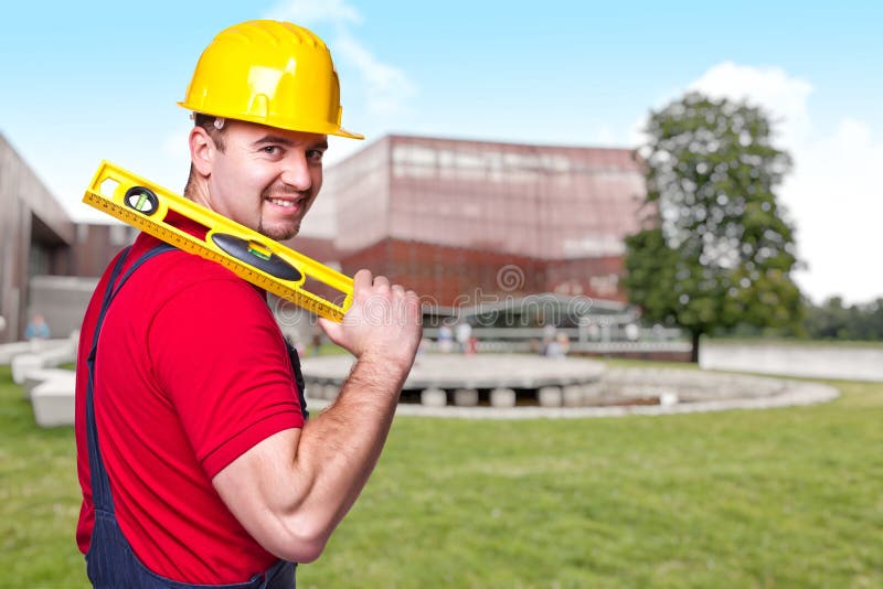 Worker stock image. Image of worker, smile, portrait - 50614589