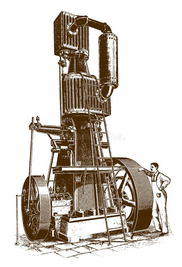 Historical Industrial Grasshopper Beam Engine Stock Vector ...