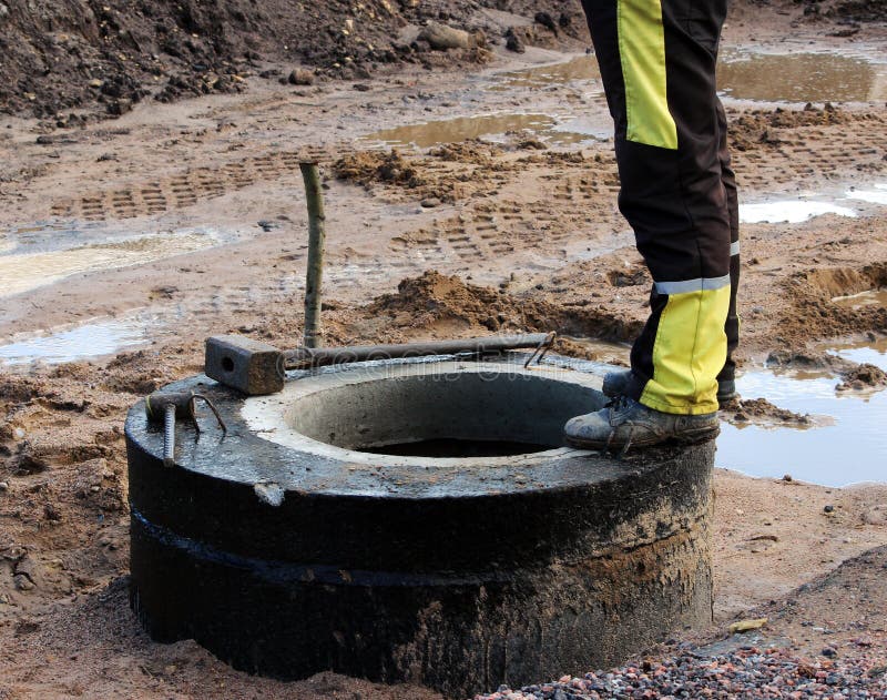 Concrete Rings For A Storm Water Drain System Stock Photo - Image of ...