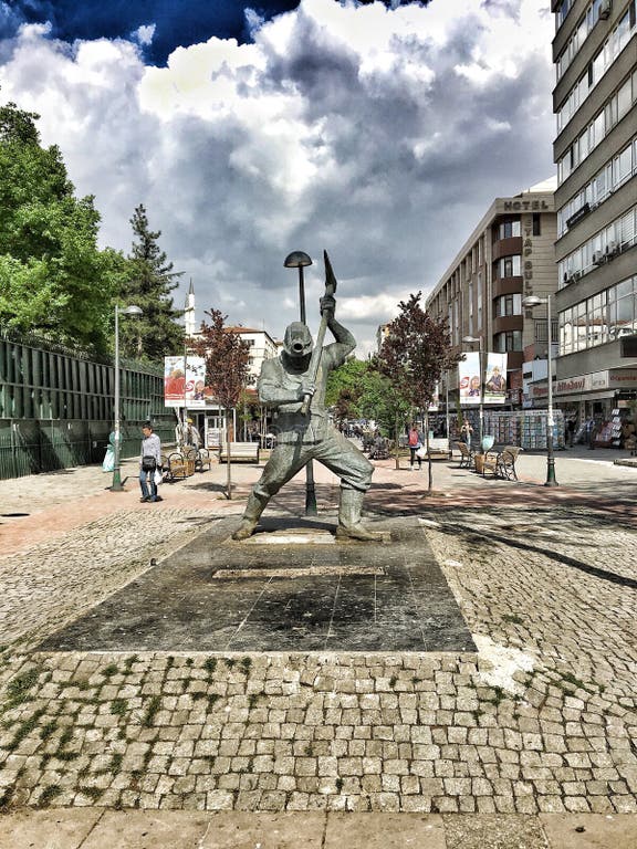 Worker statue editorial image. Image of hard, turkey - 94383915