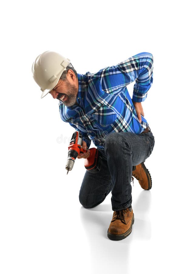 Man Suffering Back Injury stock image. Image of compensation - 89863495