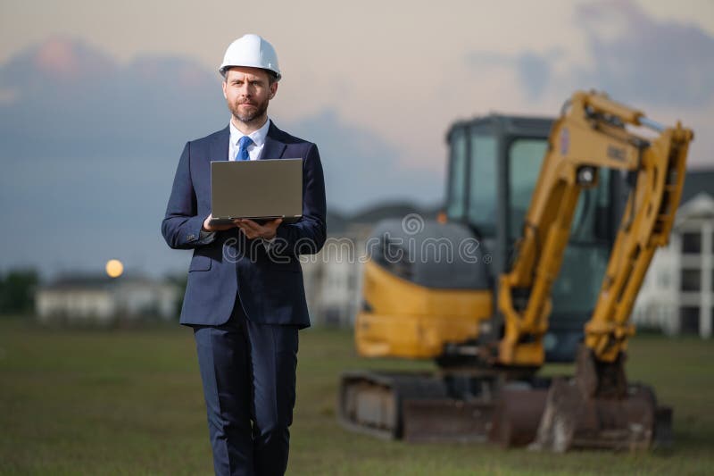 Worker in Suit and Helmet. Investor Civil Engineer, Construction ...