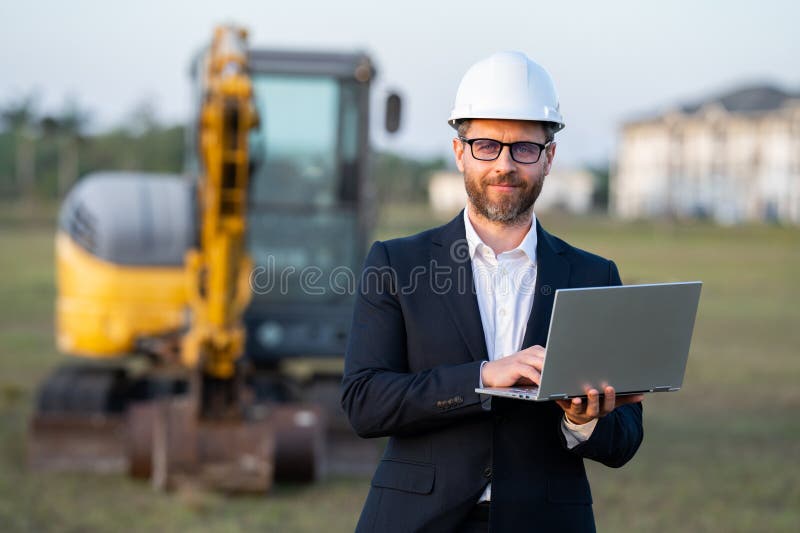Worker in Suit and Helmet. Investor Civil Engineer, Construction ...