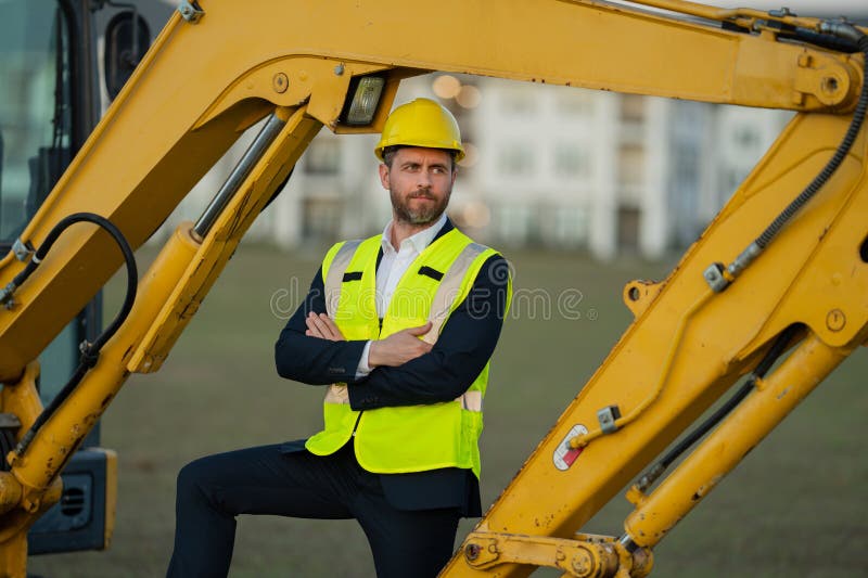 Worker in Suit and Helmet. Investor Civil Engineer, Construction ...