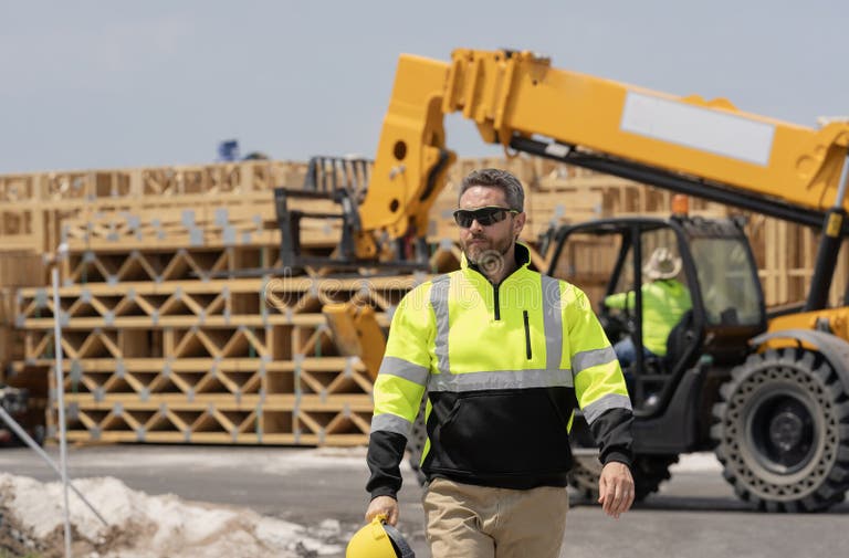 Worker Supervisor at Heavy Machinery. Industry Worker at Construction ...