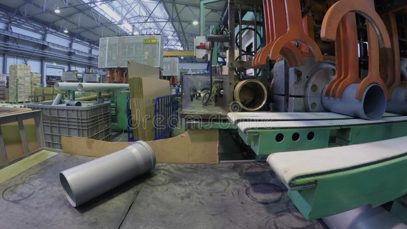 Worker Take Plastic Tubes Which Fall from Stock Video - Video of close ...