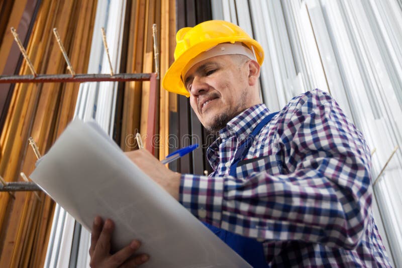 Worker takes notes stock image. Image of contemporary - 68610647