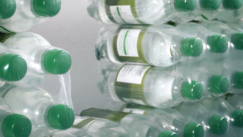 Pack of Water Bottles is Taken or Loaded into Stack Stock Footage ...