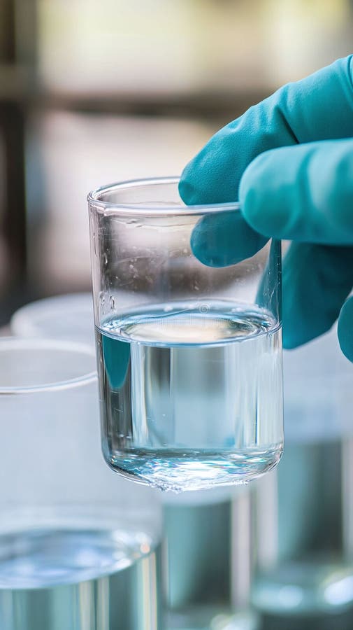 A Worker Testing the Quality of Drinking Water in a Laboratory. Stock ...