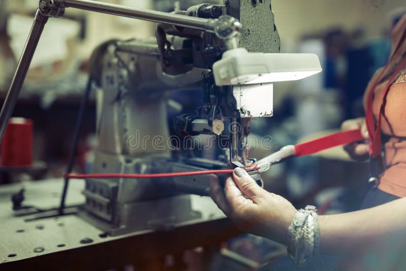 Worker in Textile Industry Sewing Stock Image - Image of designer ...