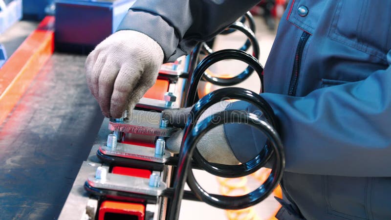 Assembly Process in the Production, Engine Assembly Stock Video - Video ...