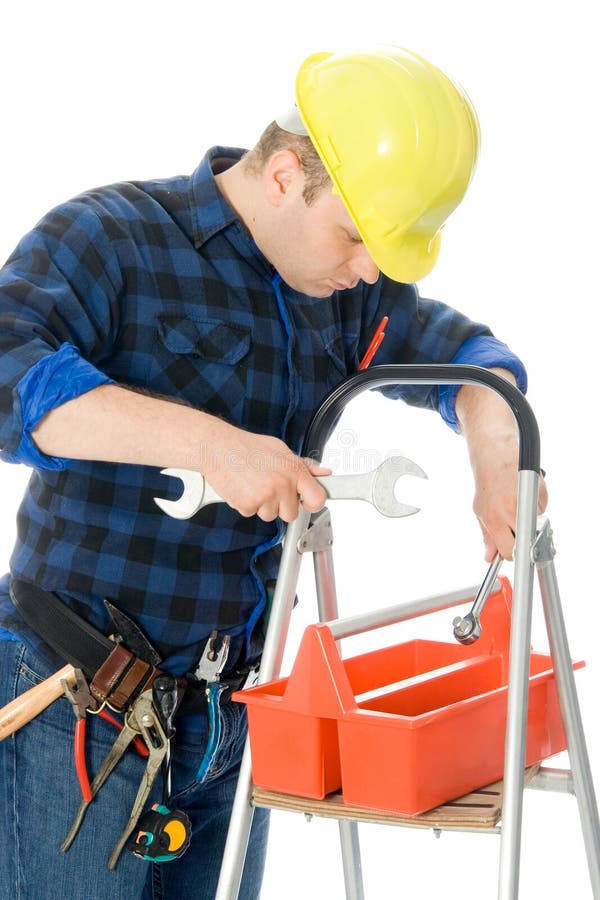 Worker and tool-box stock photo. Image of industrial, repair - 5632252
