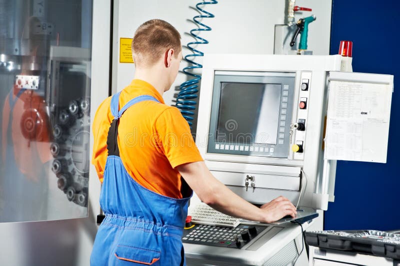 Worker at tool workshop stock image. Image of machining - 28952241